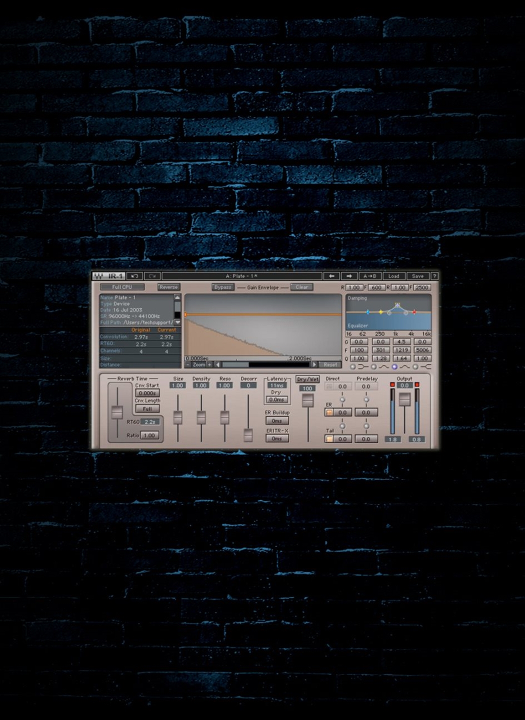 Waves IR1 Convolution Reverb Plug-In (Download)
