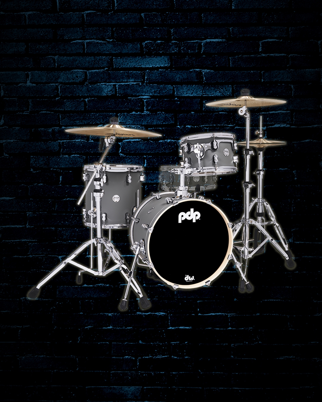 PDP Concept Maple Classic 3-Piece Bop Drum Set - Satin Pewter