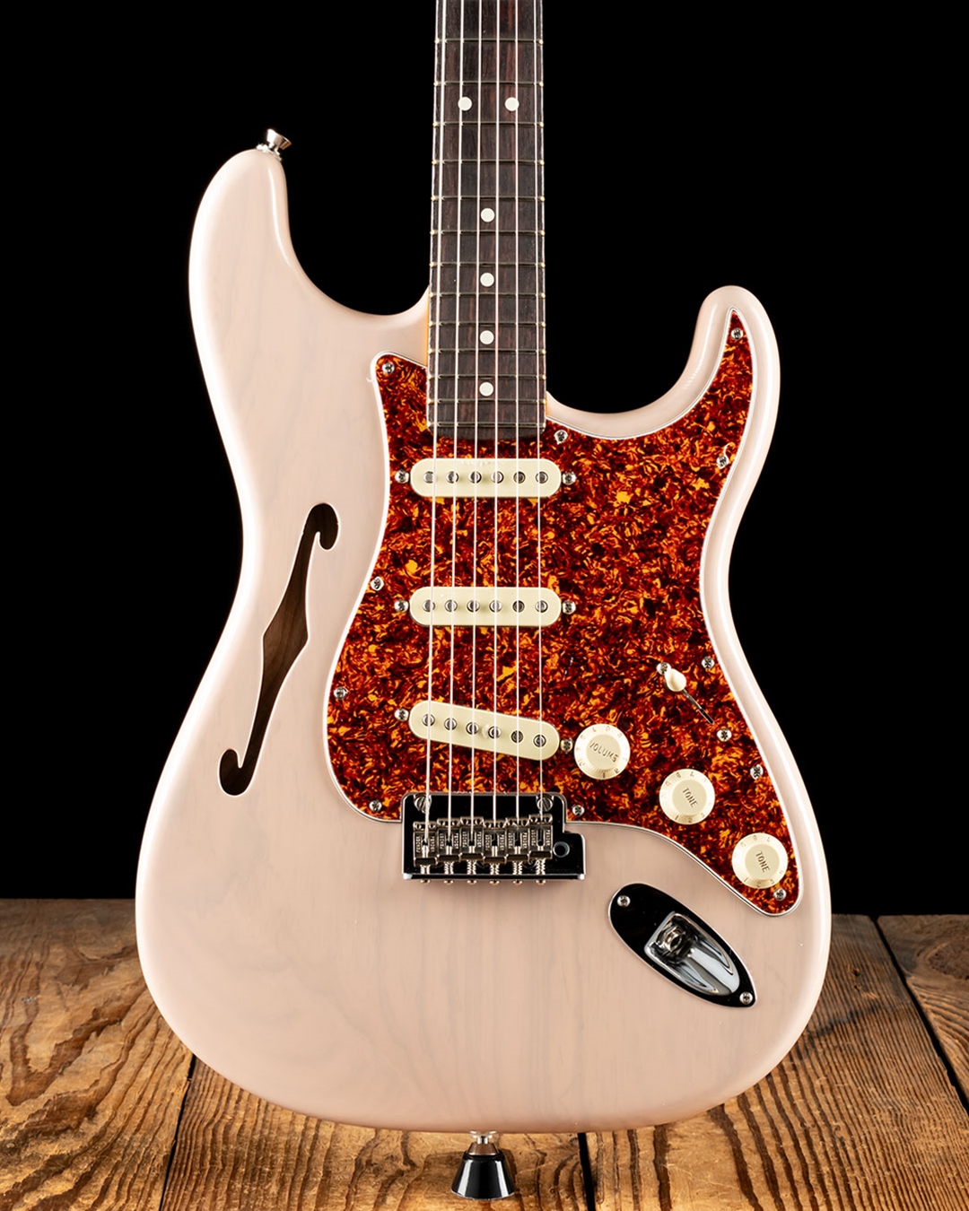 Fender American Professional II Strat Thinline - Trans Shell Pink