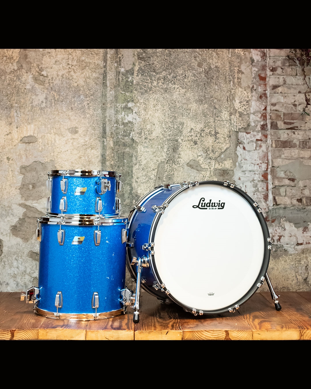 Ludwig Legacy Maple 3-Piece Drum Set - Blue Sparkle